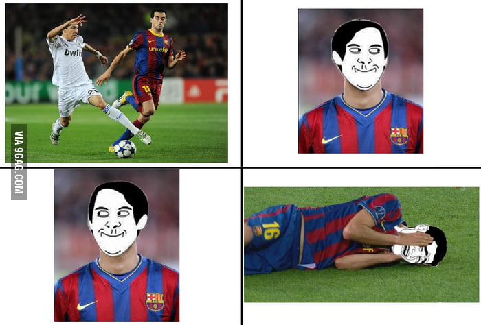 Diving level: Sergio Busquets - 9GAG