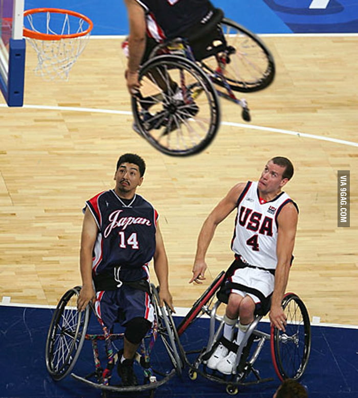 Wheelchair Slam Dunk... WIN! - 9GAG