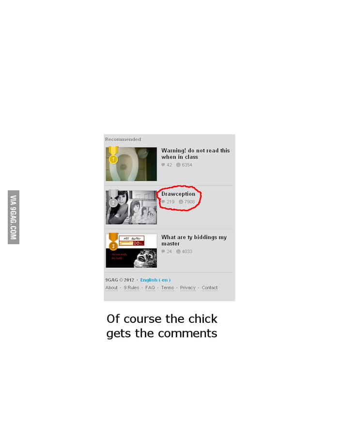 The chick of course - 9GAG
