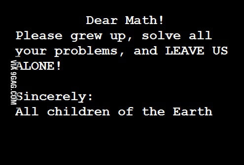 Dear Math - 9GAG