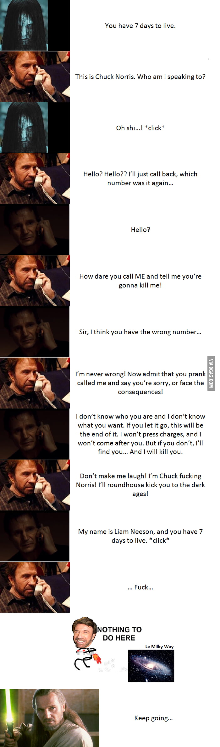 Poor Chuck... The Force has abandoned him... [Fixed] - 9GAG