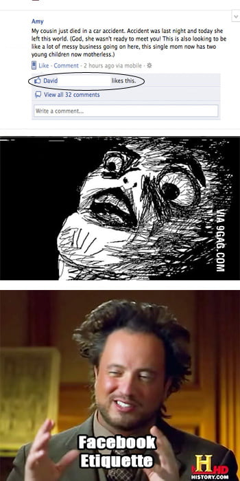Facebook Etiquette Fail - 9GAG