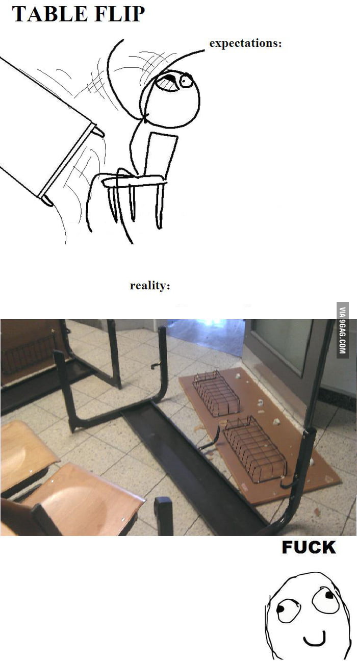 Table flip went terribly wrong. - 9GAG