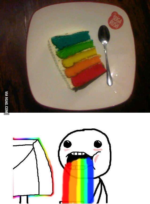 Rainbow Puke - 9GAG