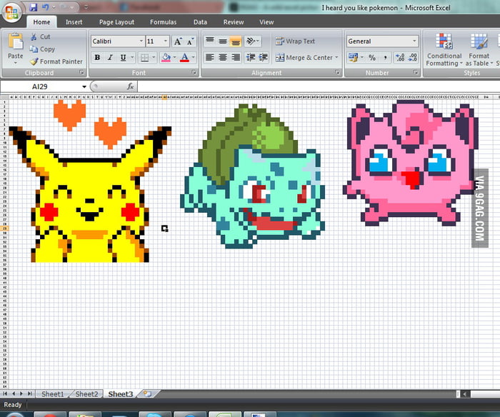 Excel used create pokemon, it was super effective. - 9GAG