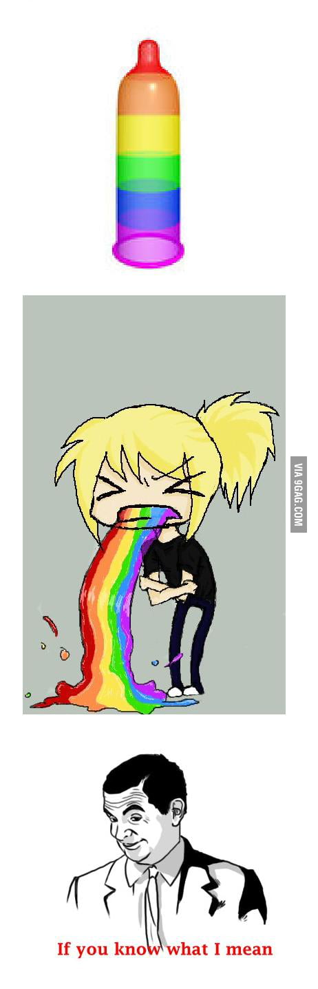 Rainbow puke, if you know what I mean - 9GAG
