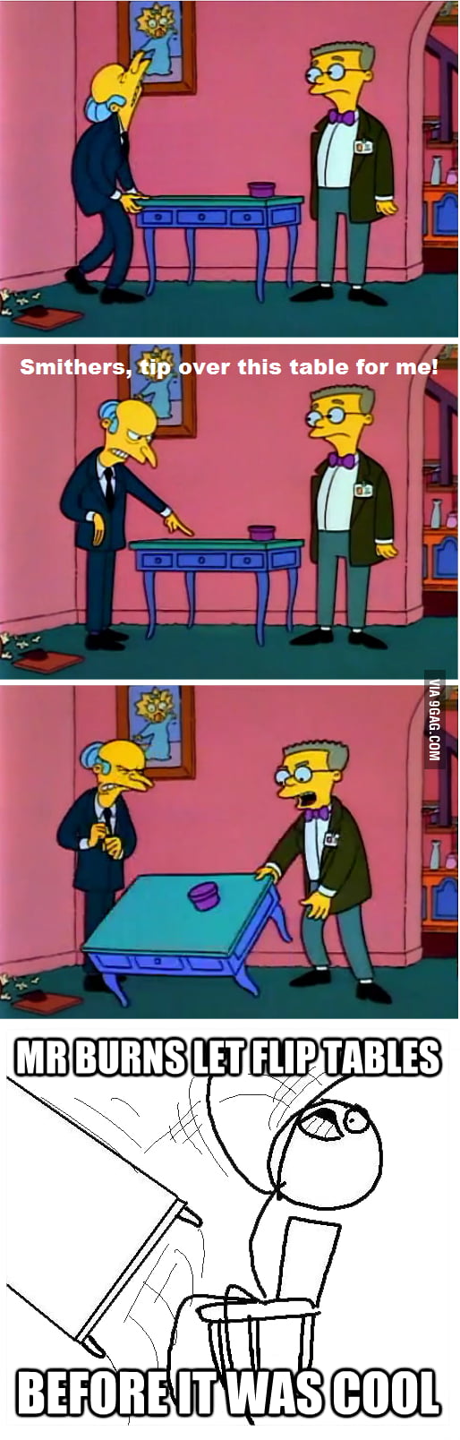 Mr Burns trys to flip tables - 9GAG