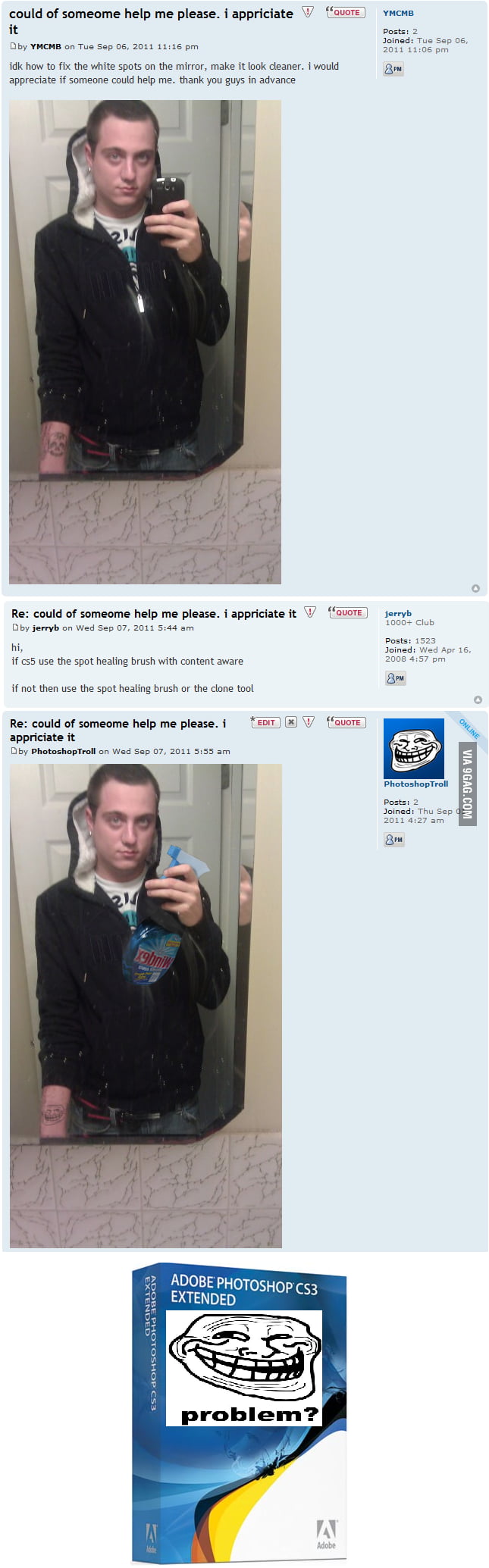 Trolling level: photoshop - 9GAG