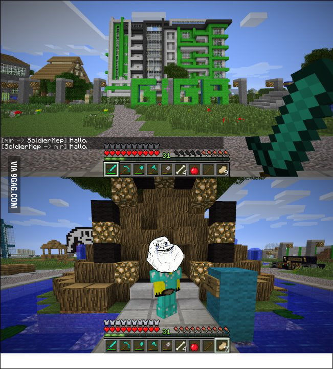 Forever alone in Minecraft - 9GAG