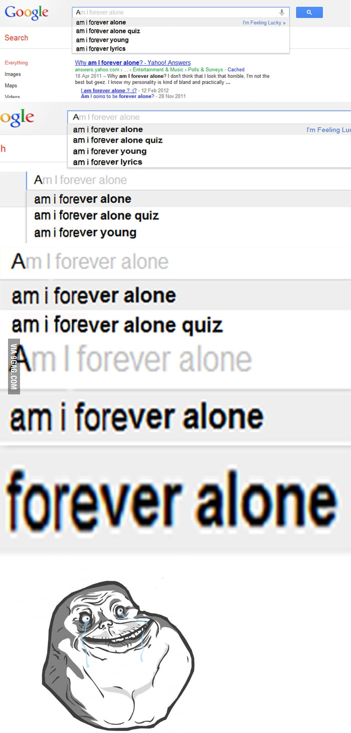 Forever Alone Lvl: Google - 9GAG