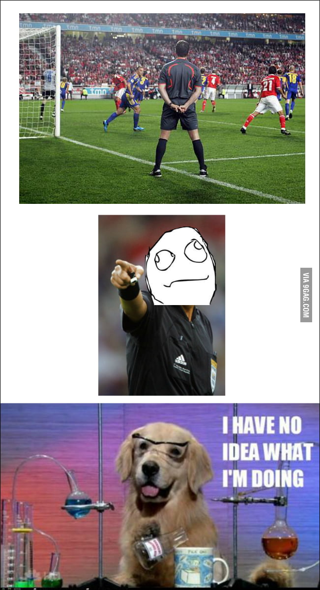 Useless goal referee - 9GAG