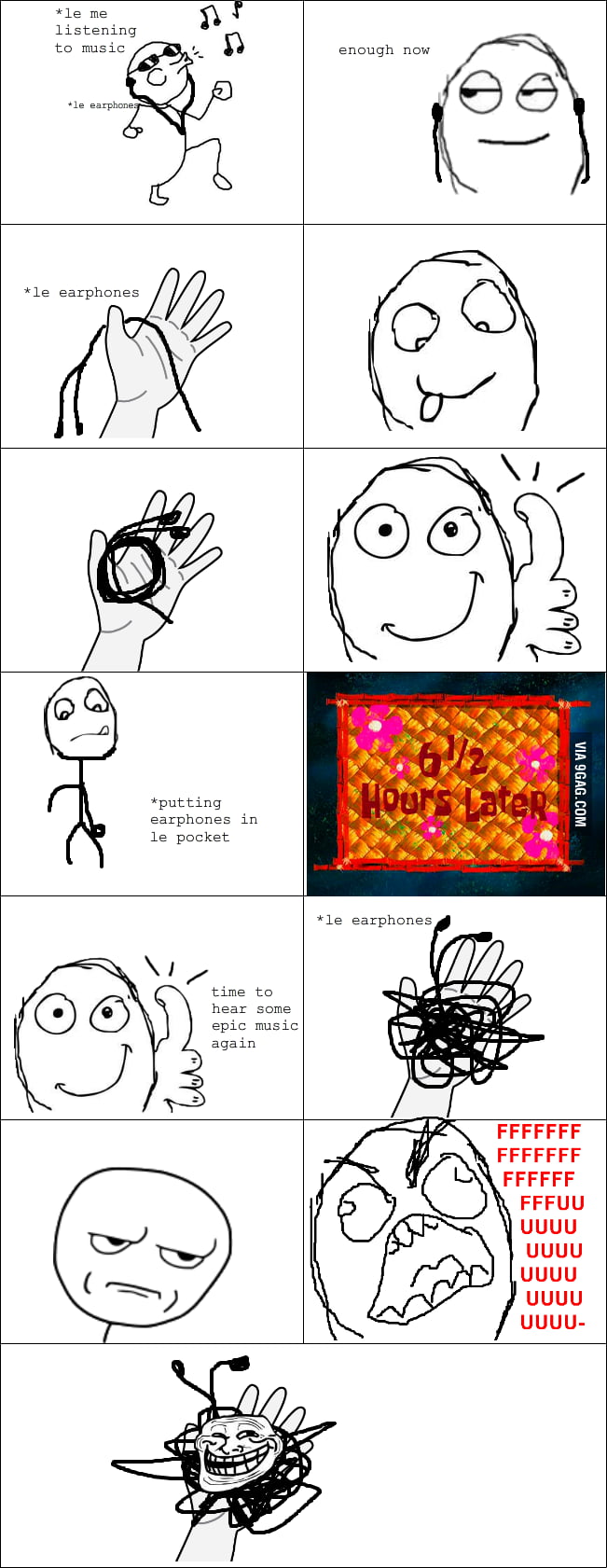 Troll earphones, always the same - 9GAG