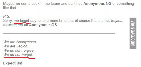 Epic Anonymous OS is epic - 9GAG