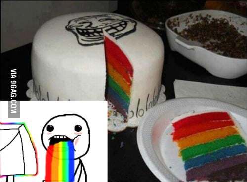 Puke Rainbow Cake - 9GAG