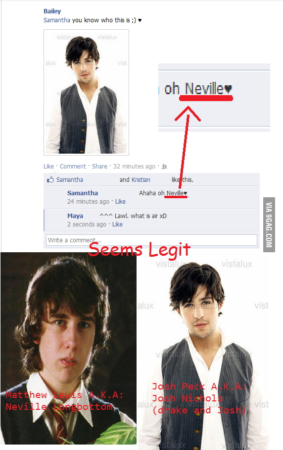 Josh Peck = Neville Longbottom - 9GAG