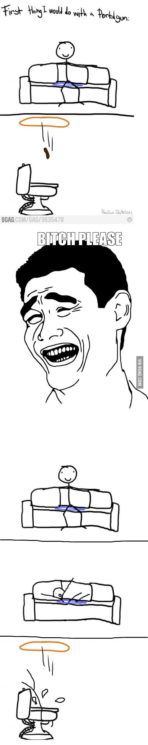 First thing I would do with a Portal gun.. oh f**k! - 9GAG