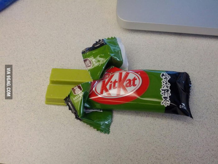 GREEN KIT KAT! What sorcery is this! - 9GAG