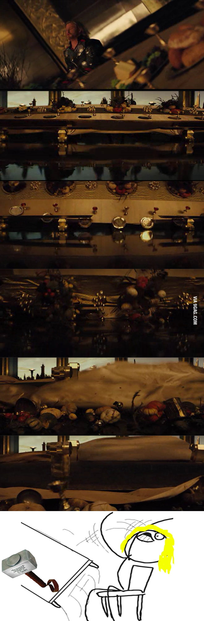 Table flip Thor Style - 9GAG