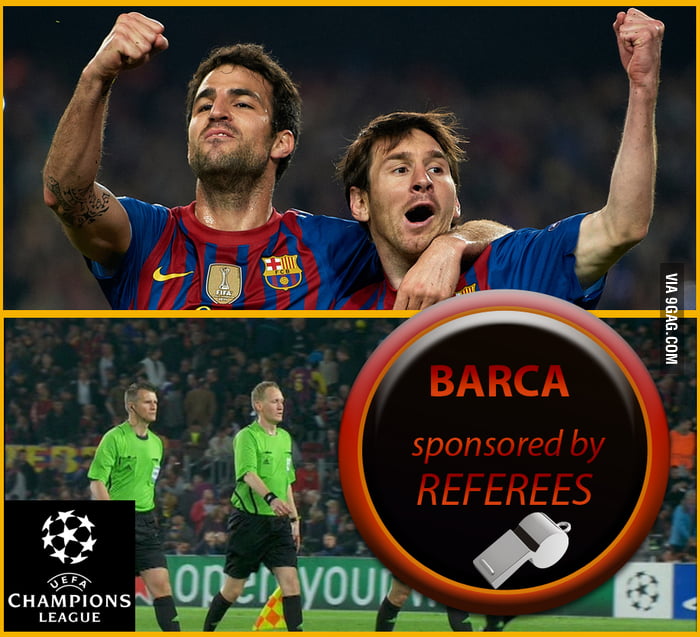 Barca sponsored by referees - 9GAG