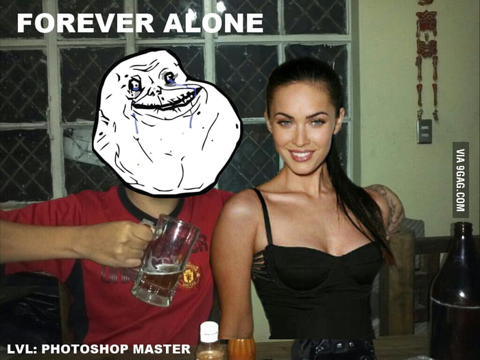Photoshop LVL: Forever Alone - 9GAG