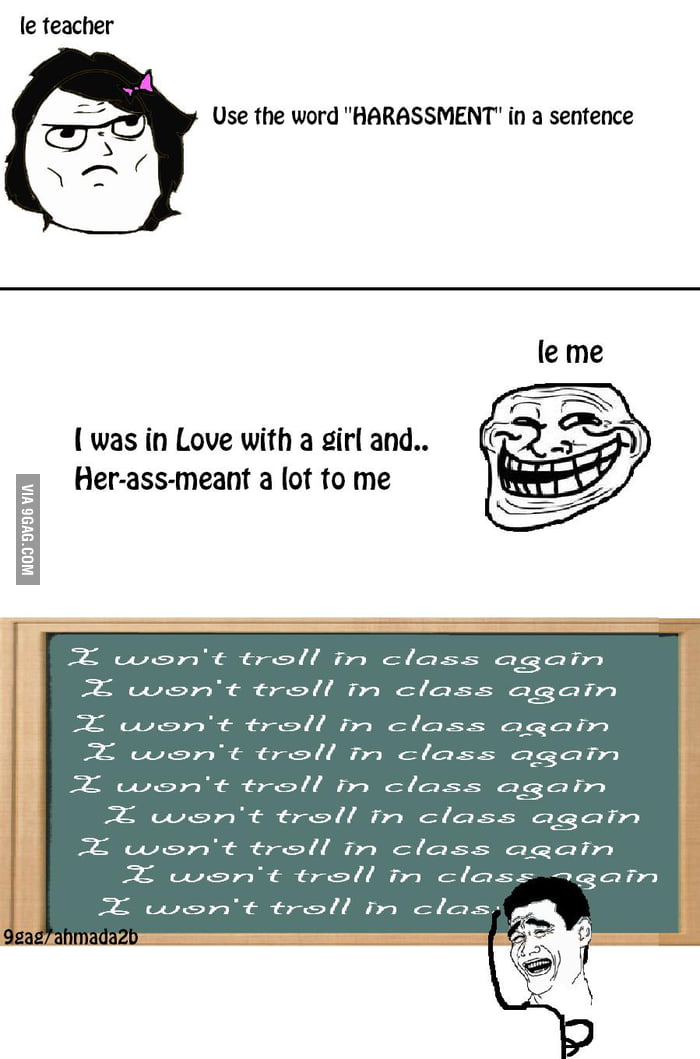 Trolling in class - 9GAG