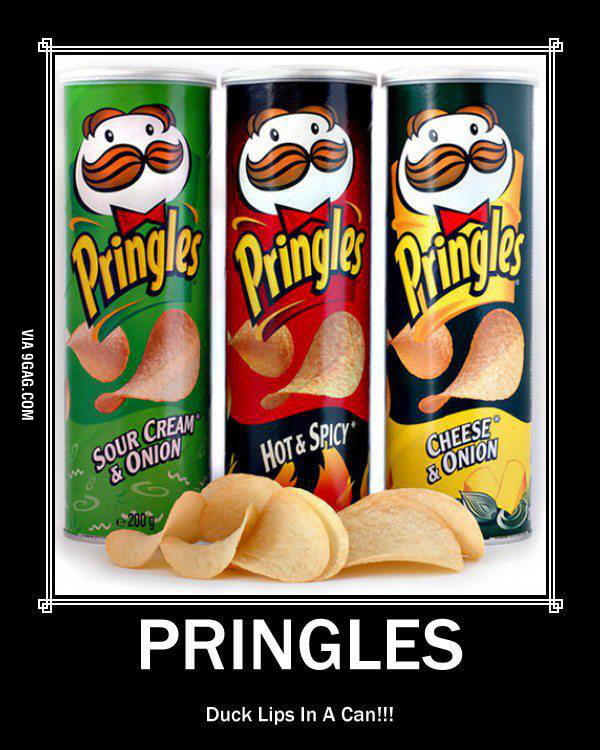 Duck lips in pringles - 9GAG