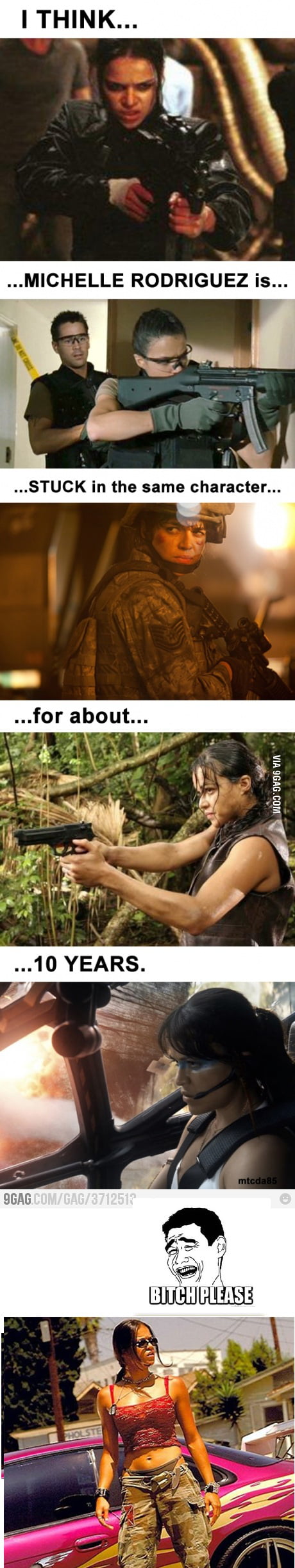 A real Michelle Rodriguez fan.. - 9GAG