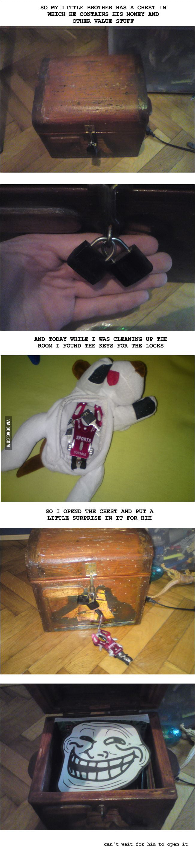 Trolling level: brother - 9GAG