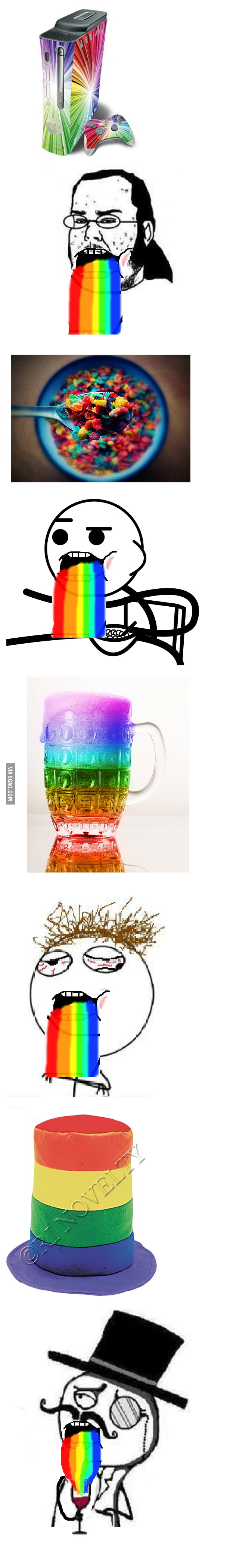 Everybody is puking rainbows - 9GAG