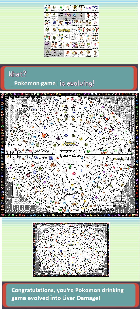 Pokemon Drinking Game Evolution - 9GAG