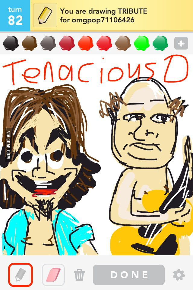 Tenacious D on Draw Something - 9GAG