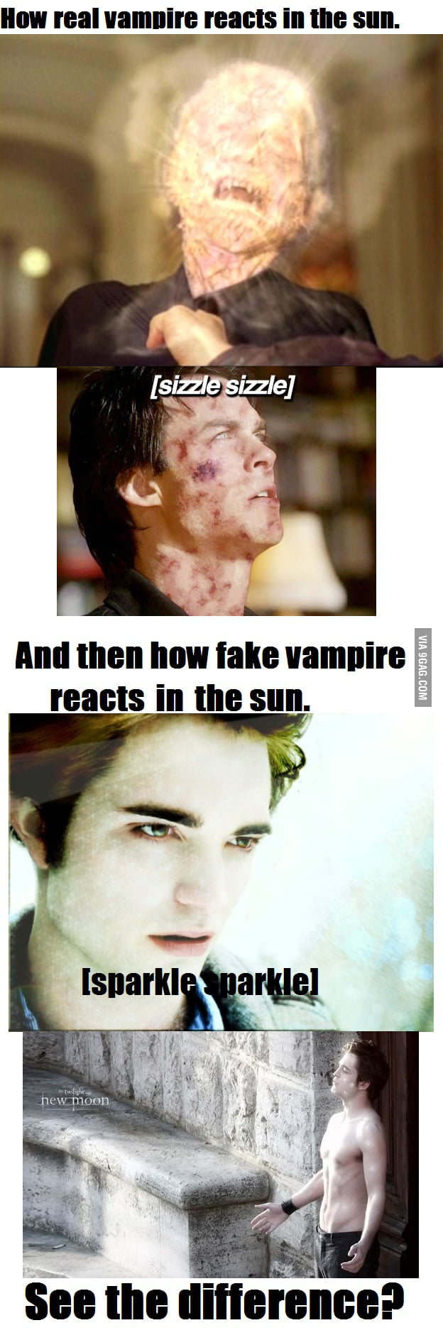 Difference between real and not - 9GAG