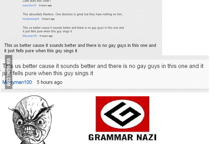 Grammar natzis descend!!!!!!!! - 9GAG
