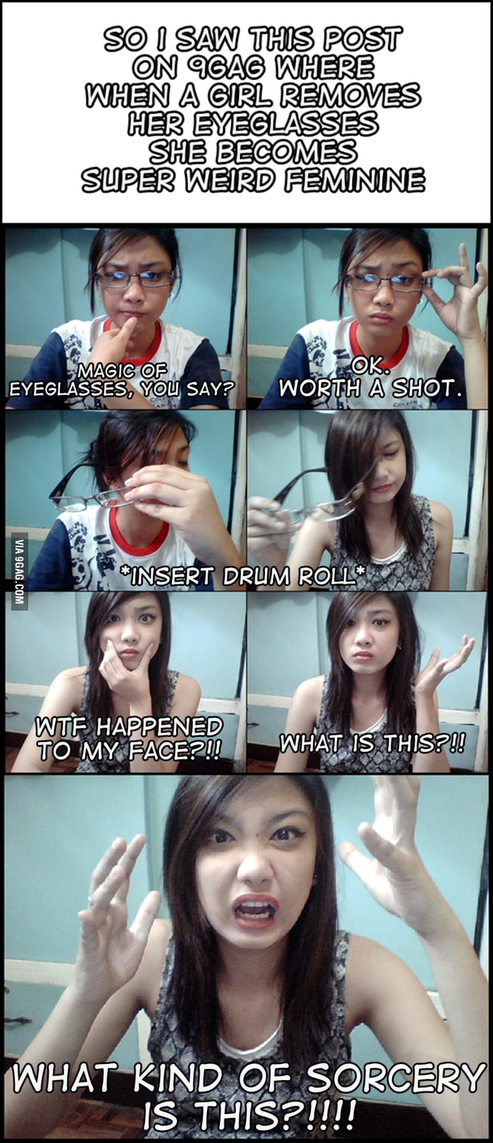 Magic of eyeglasses, you say? - 9GAG
