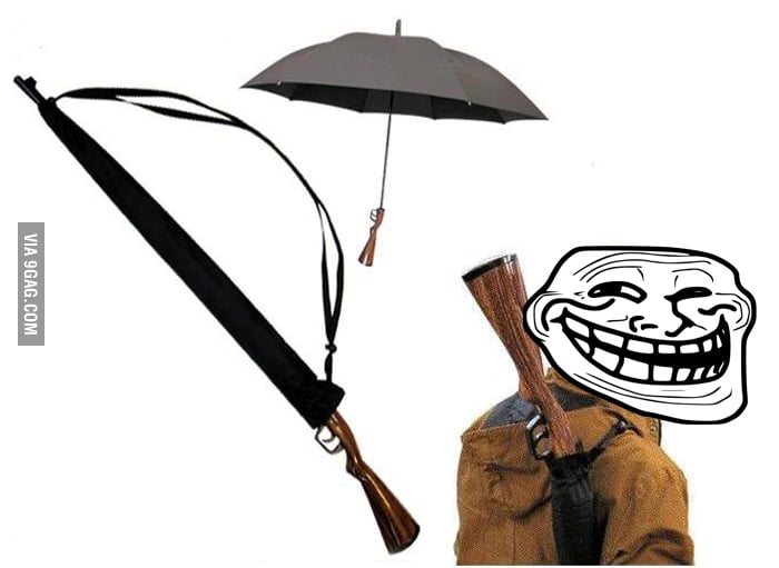 Rifle Style TROLL Umbrella! - 9GAG