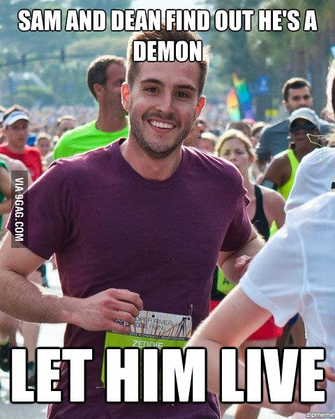 Because his smile is Supernatural... - 9GAG