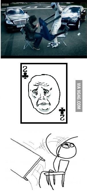 Losing cards level: "The Stig" - 9GAG