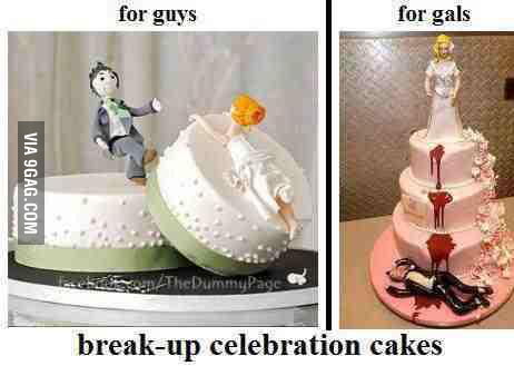 Break-up cakes - 9GAG