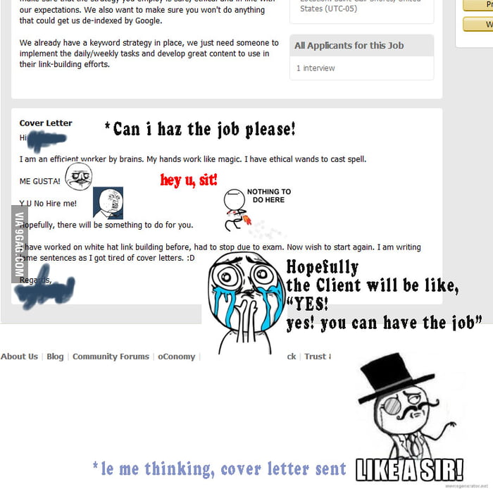 Epic cover letter is Epic! - 9GAG