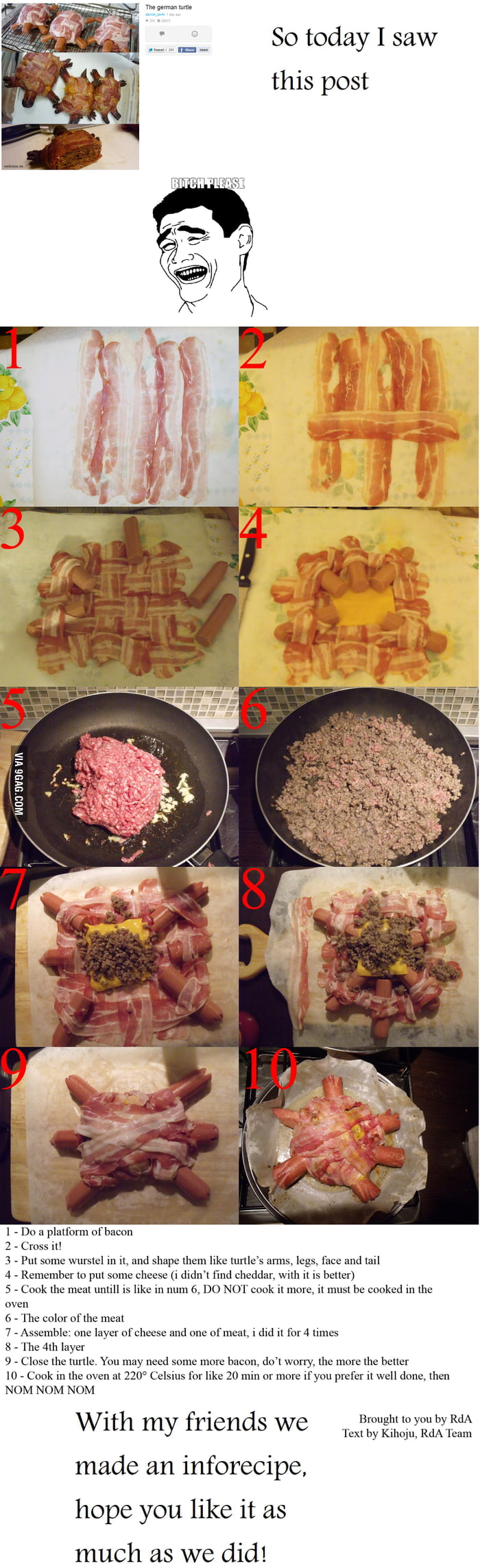 Bacon Turtle recipe - 9GAG