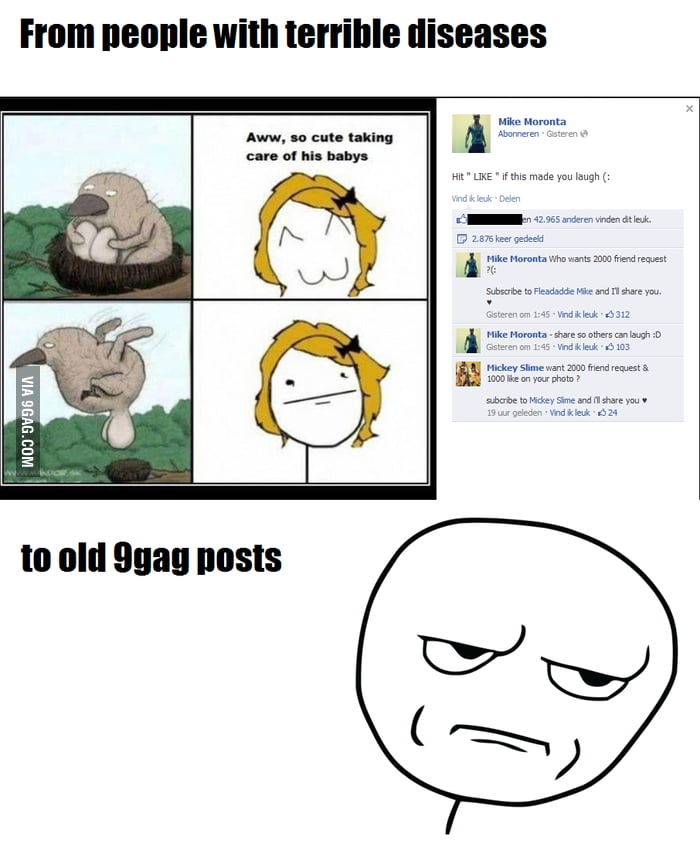 Original facebook moron is original. - 9GAG