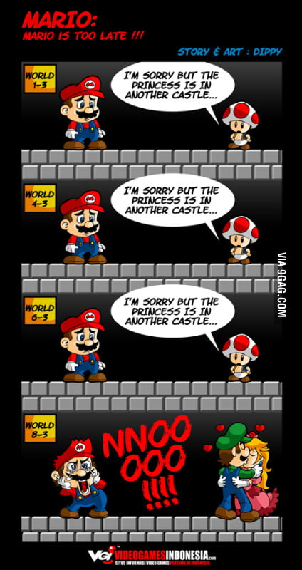Mario is to late!! - 9GAG