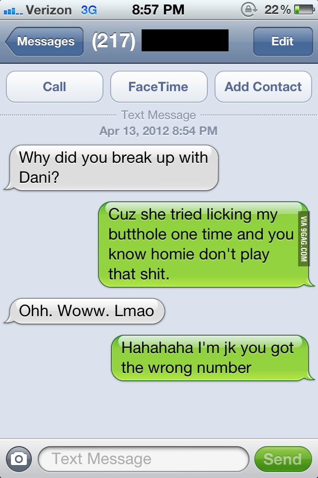 Wrong number - 9GAG