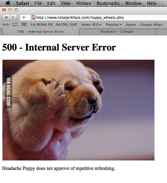 Server errors today - 9GAG