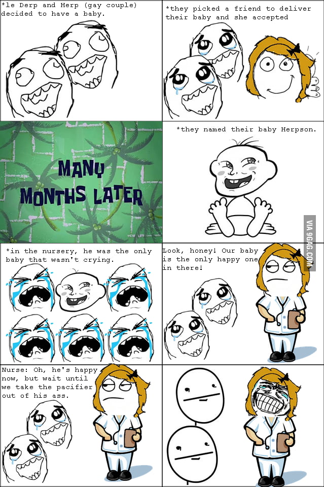 Derp and Herp have a baby - 9GAG