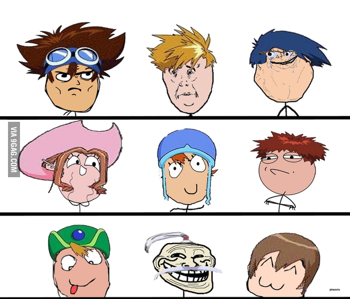 Rage Faces: Digimon - 9GAG