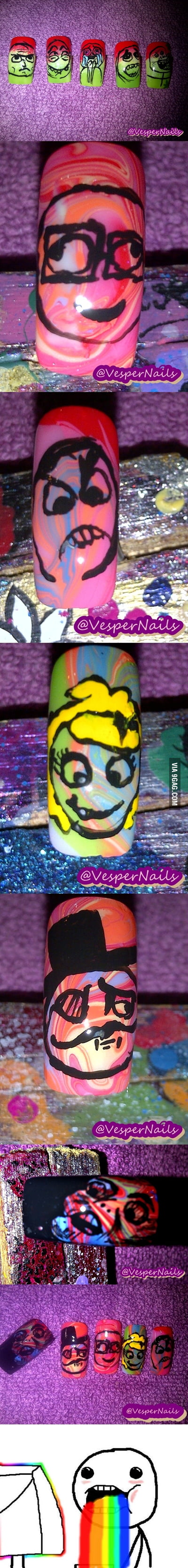 Tribute to 9gag on nails - 9GAG