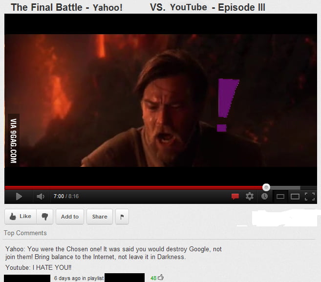 The Youtube strikes back - 9GAG