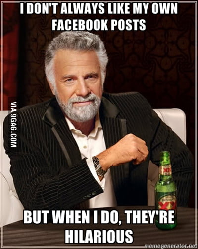 Liking own facebook post - 9GAG