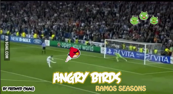 New Game!! Angry Birds Ramos Seasons - 9GAG